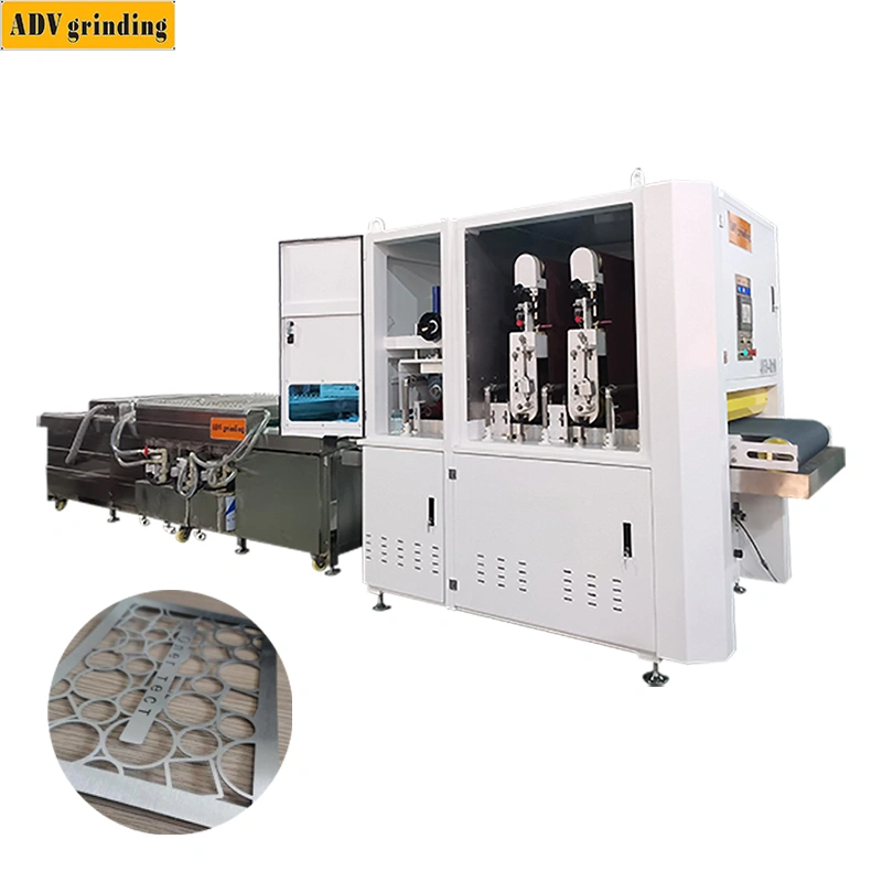 Automatic flat metal stainless steel brushing and polishing machine