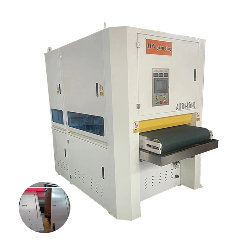 Automatic flat metal stainless steel brushing and polishing machine