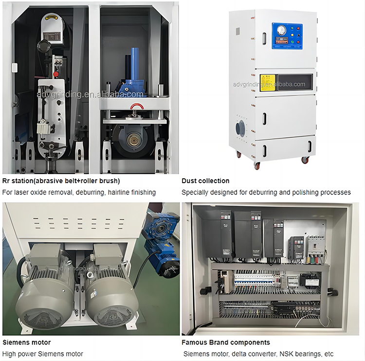 Automatic metal brushed stainless steel hairline polishing machine