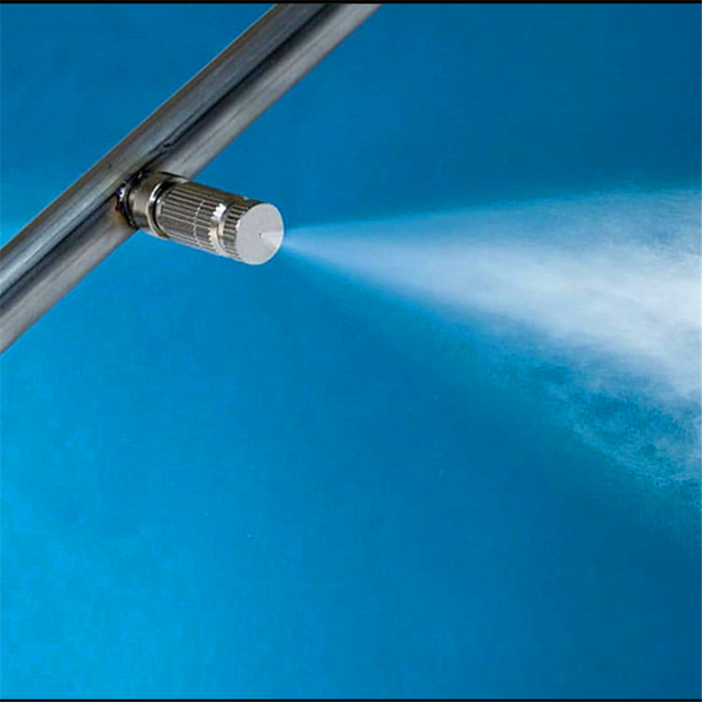 Single/multi-span greenhouse spray cooling system